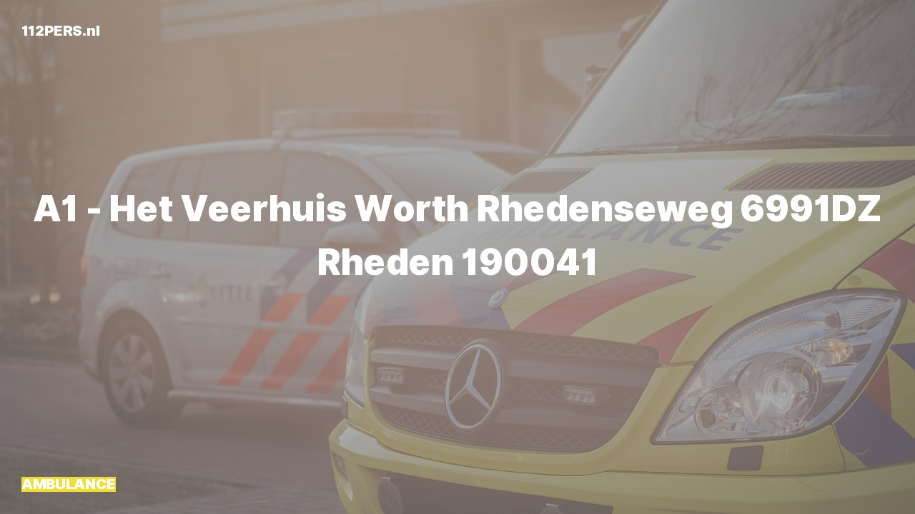 Ambulance met spoed naar Worth Rhedenseweg in Rheden - 112PERS.nl