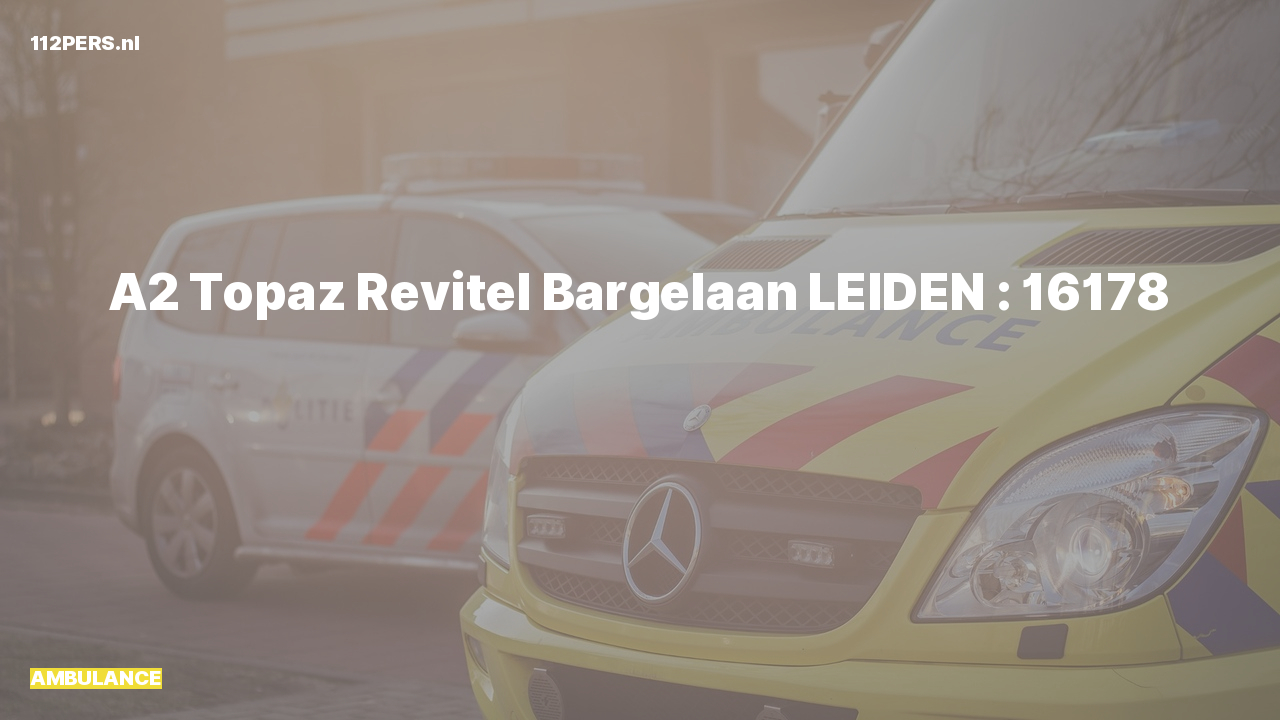 Ambulance met gepaste spoed naar Bargelaan in Leiden - 112PERS.nl
