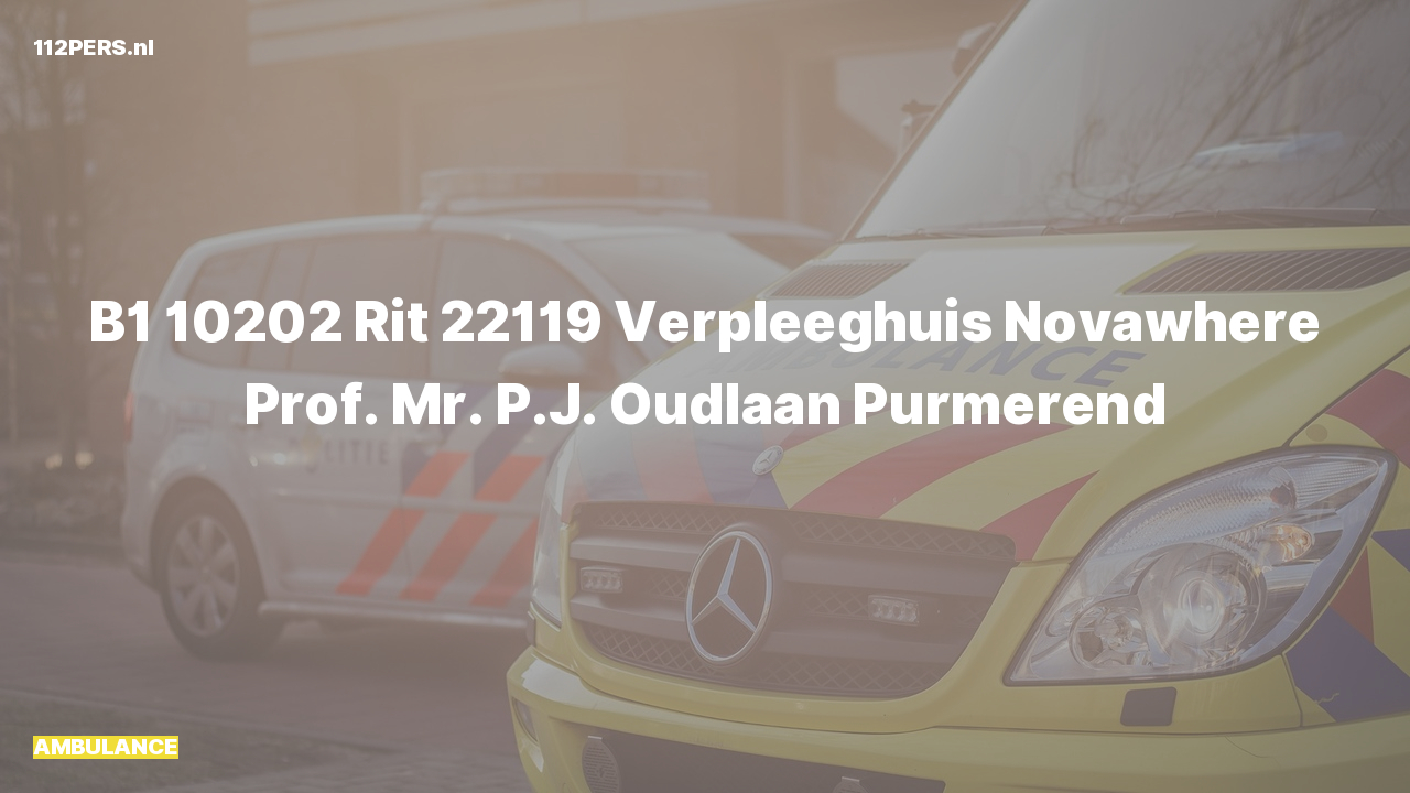 Ambulance naar Prof. Mr. P.J. Oudlaan in Purmerend - 112PERS.nl