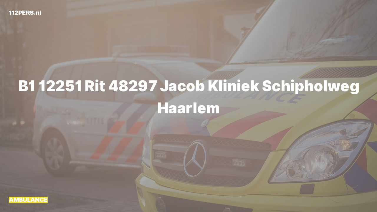 Ambulance naar Schipholweg in Haarlem - 112PERS.nl