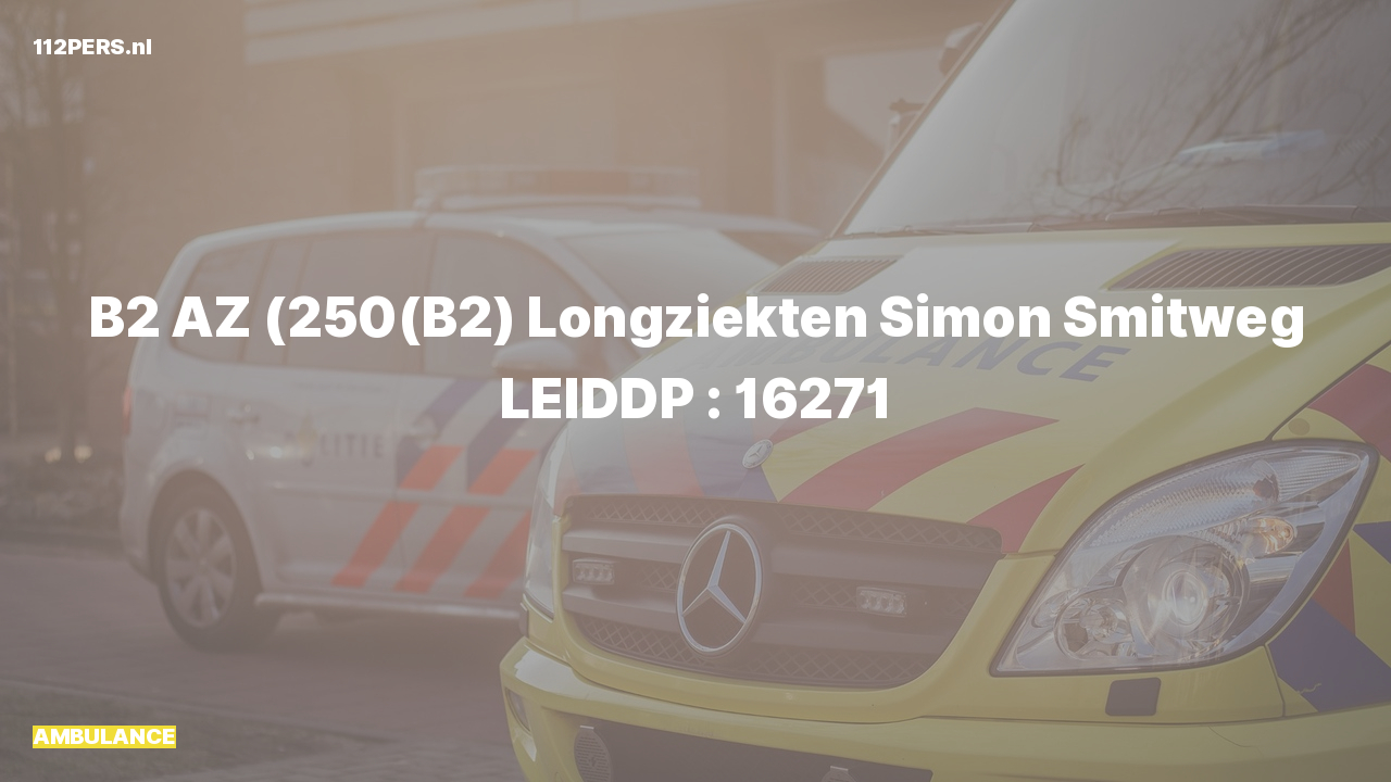 Ambulance naar Simon Smitweg in Leiderdorp - 112PERS.nl