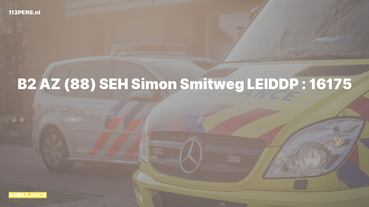 Ambulance naar Simon Smitweg in Leiderdorp - 112PERS.nl