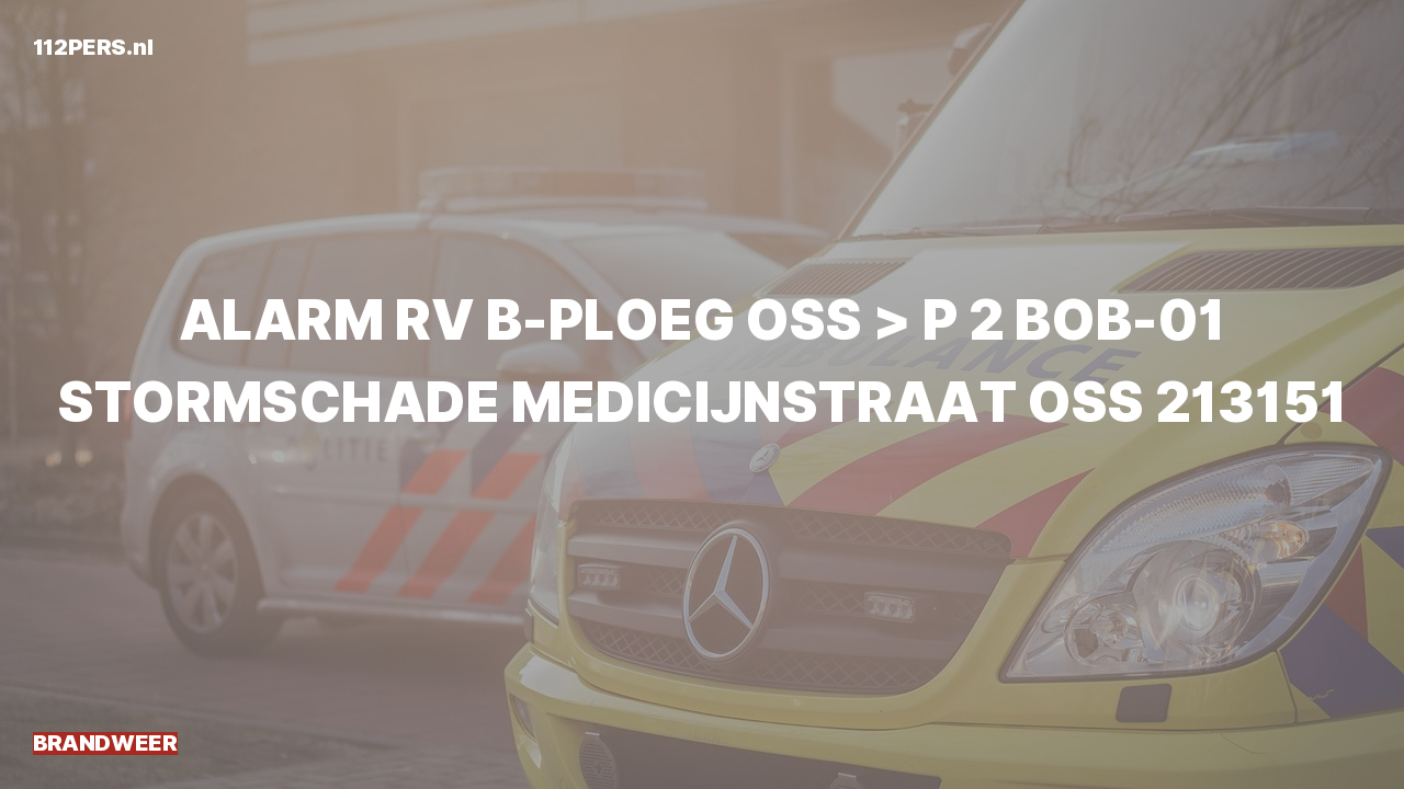 Brandweer naar Medicijnstraat in Oss - 112PERS.nl