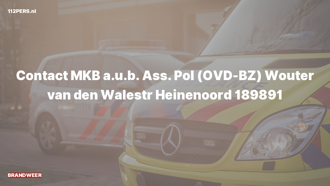 Brandweer naar Wouter van den Walestr in Heinenoord - 112PERS.nl