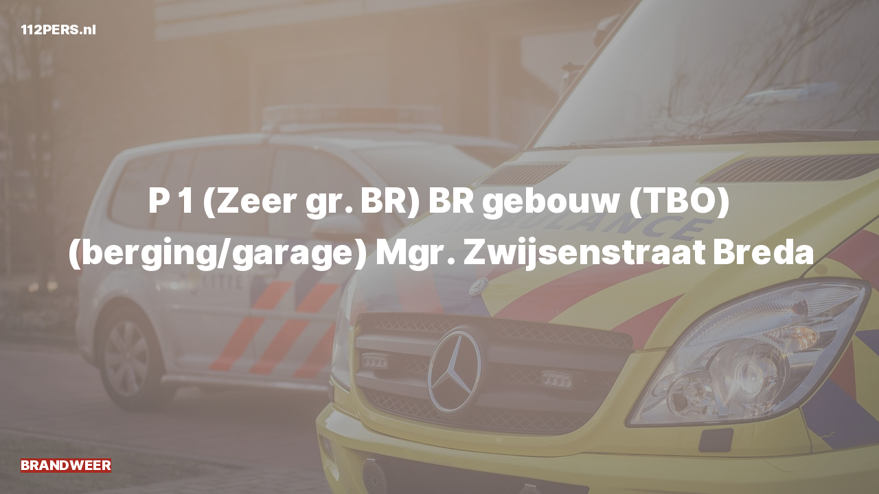 Brandweer met spoed naar Mgr. Zwijsenstraat in Breda - 112PERS.nl