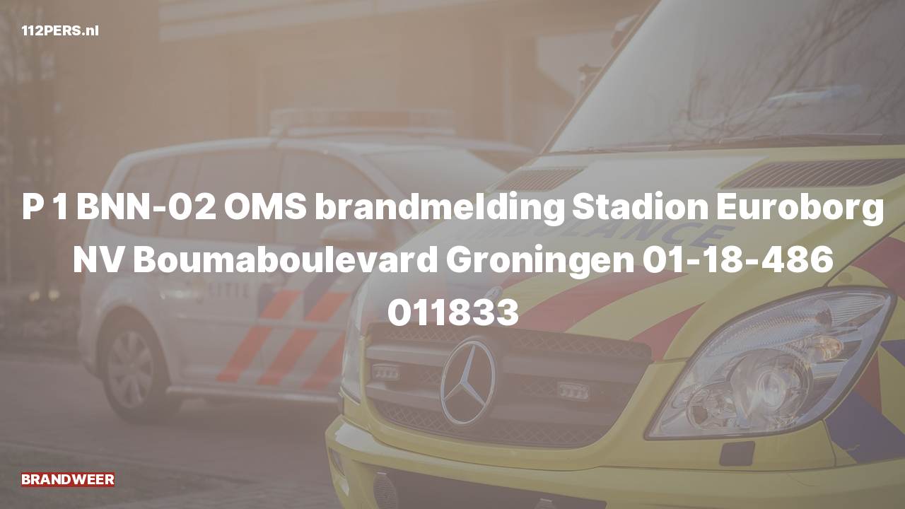 Brandweer met spoed naar Boumaboulevard in Groningen - 112PERS.nl