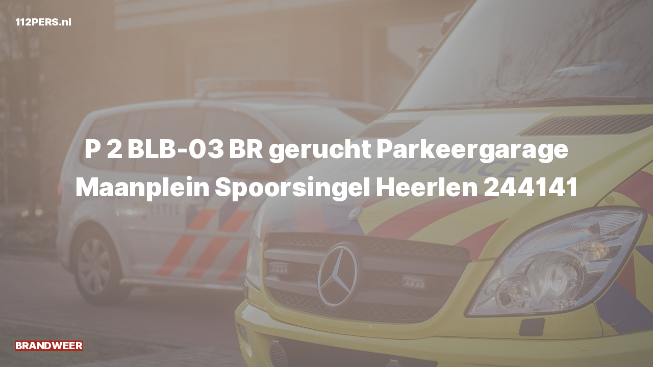 Brandweer met gepaste spoed naar Maanplein in Heerlen - 112PERS.nl
