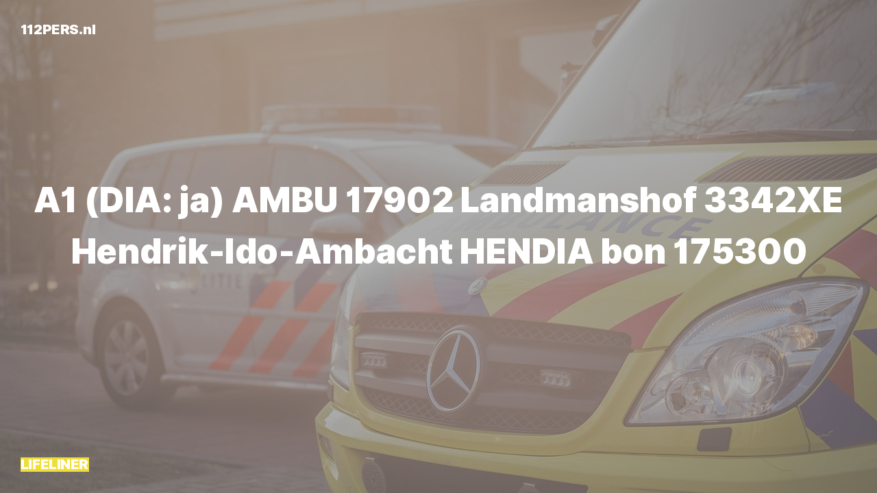 Lifeliner met spoed naar Landmanshof in Hendrik-Ido-Ambacht - 112PERS.nl